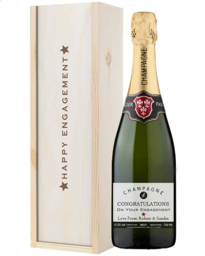 Personalised Champagne Engagement Gift - Next Day Delivery UK