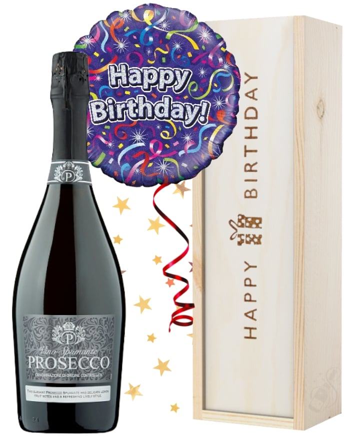 Birthday Gift - Prosecco and Balloon - ( UK Delivery )