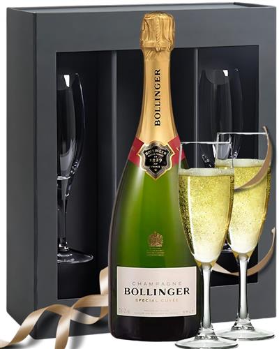 Bollinger Champagne and Glasses Gift Set