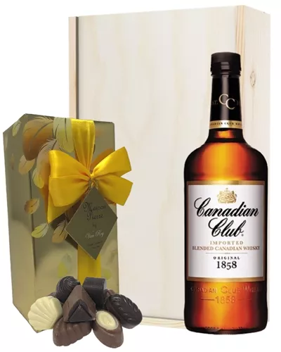Canadian Club Whisky and Chocolates Gift Set - Next Day Delivery UK