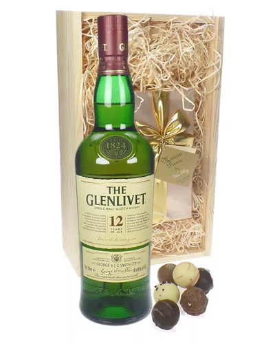 Glenlivet 12 Single Malt Scotch And Chocolates Gift Set