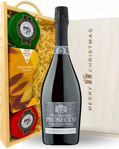 Prosecco and Cheese Christmas Hamper - Next Day Delivery UK