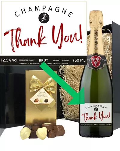 Signature Champagne Thank You Gift - Next Day Delivery UK